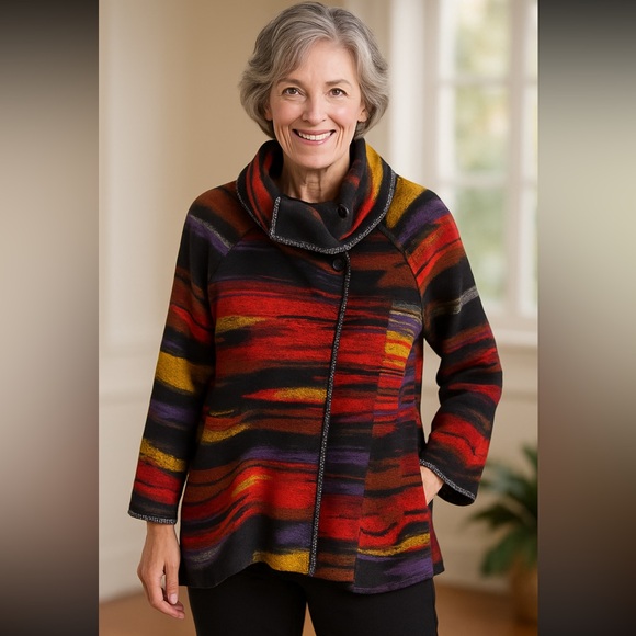 Ali Miles | Jackets & Coats | Ali Miles Women 2x Southwest Aztec Cowl ...